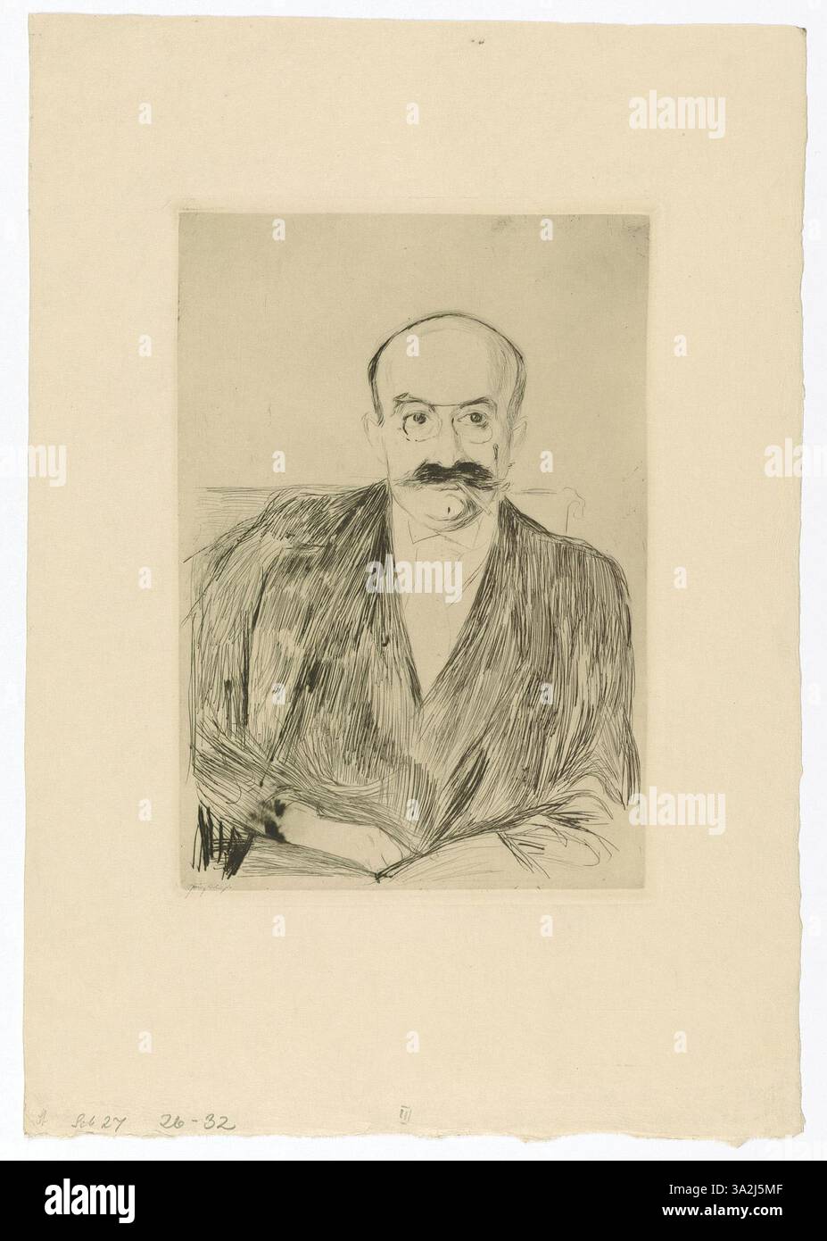 This 1937 portrait by Edvard Munch of Dr. Max Asch features the subject ...