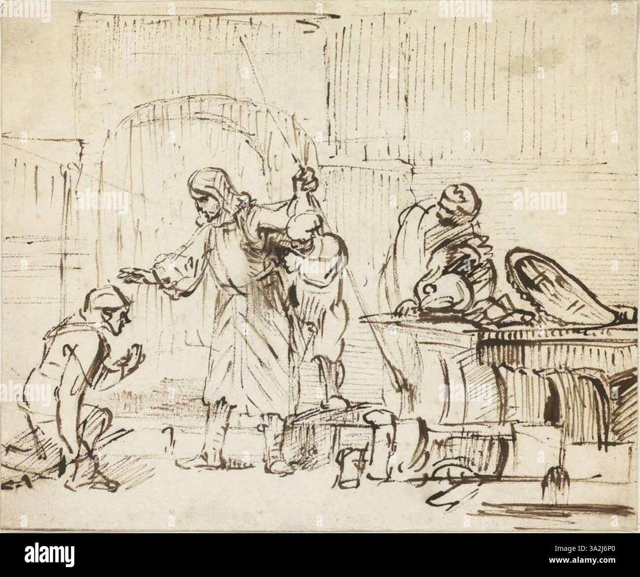 Willem Drost’s painting depicts the moment from the Bible when Jonathan ...