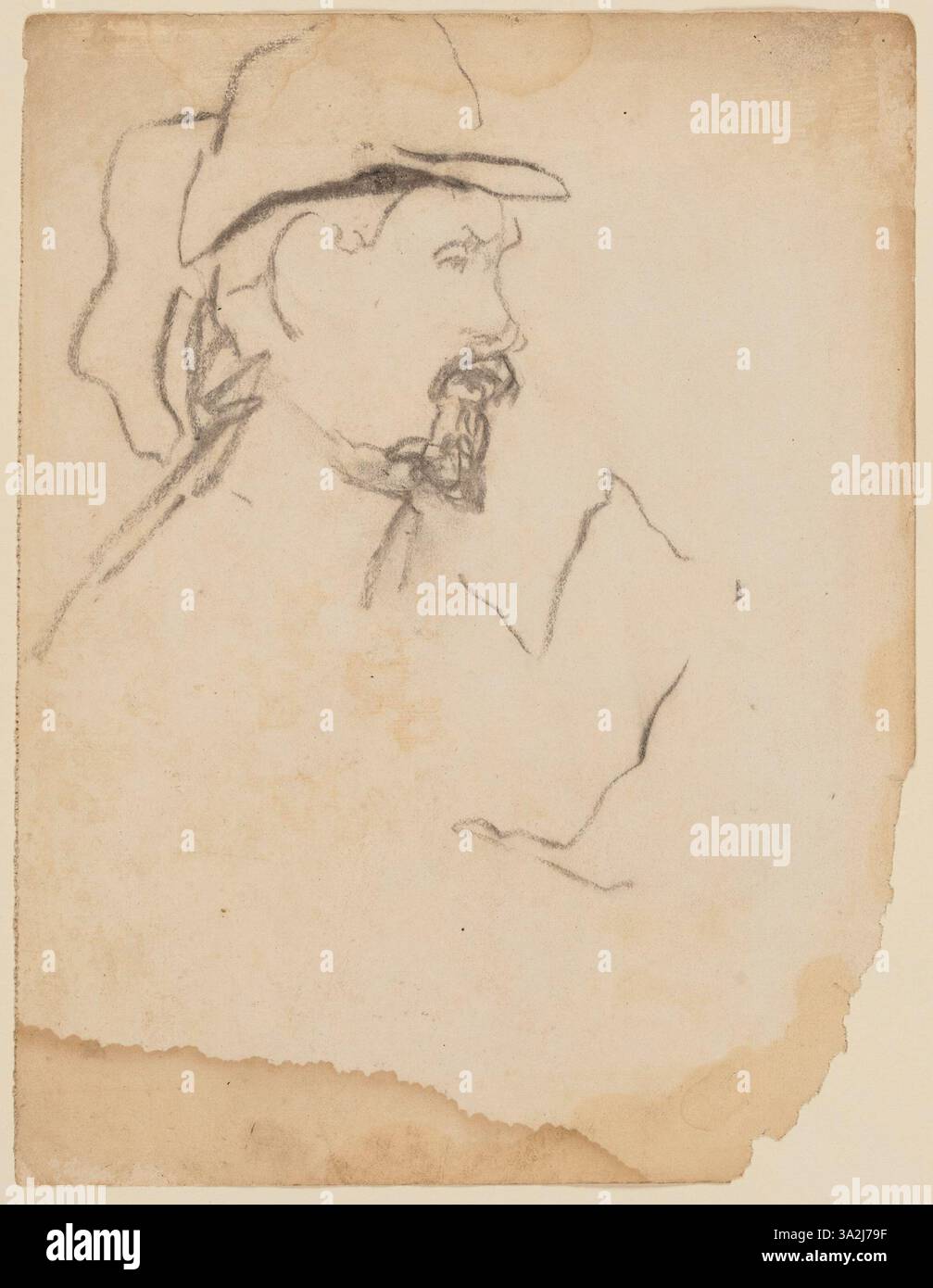 This portrait of a bearded man in a hat showcases Gwen John’s skill in ...