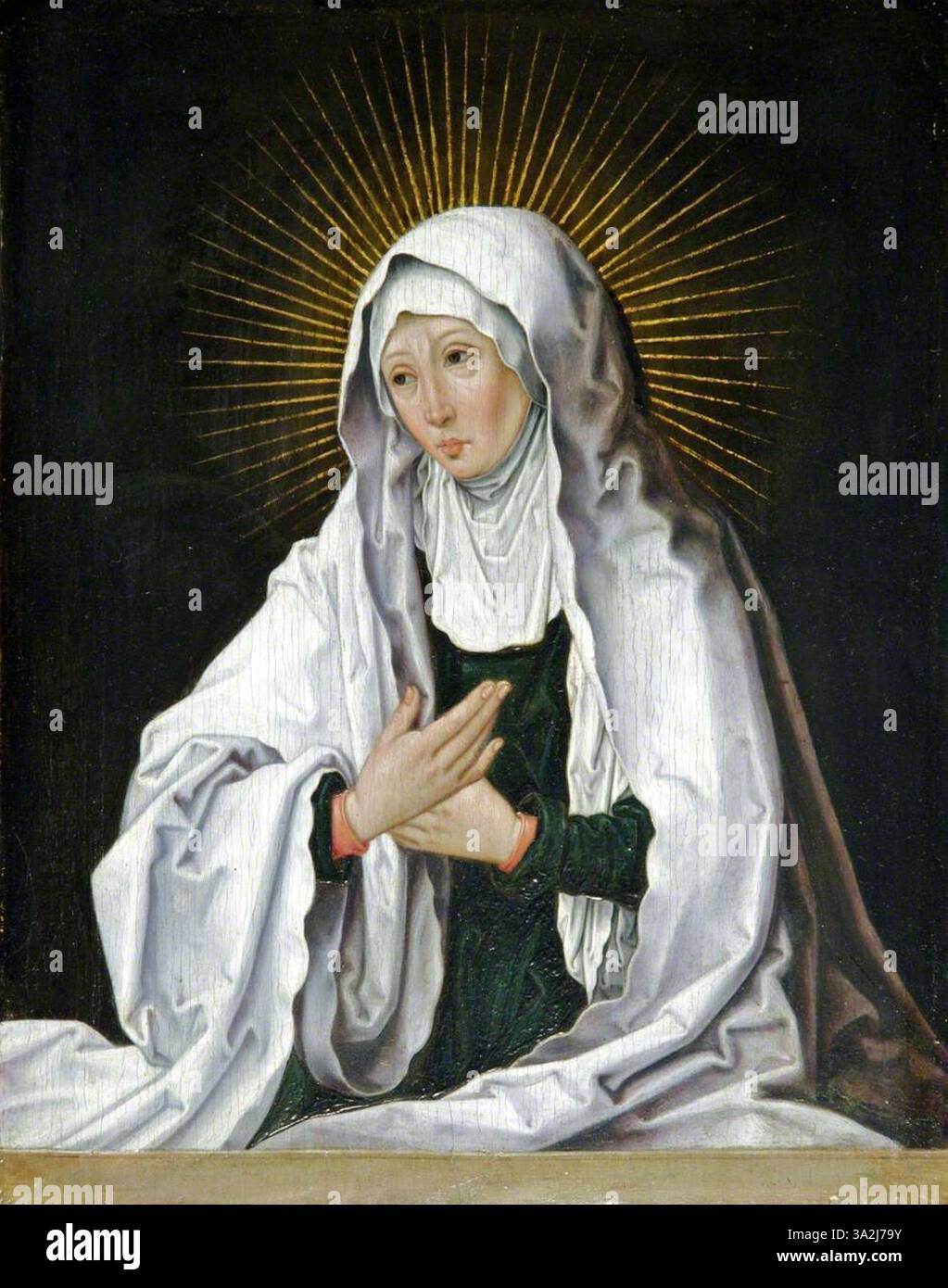 'The Virgin' after Lucas van Leyden portrays the Virgin Mary, emphasizing her serene expression ...