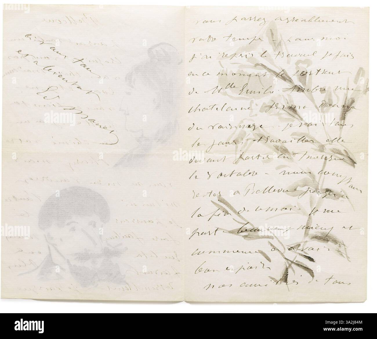 This letter, written by Manet in 1880, is a personal correspondence ...