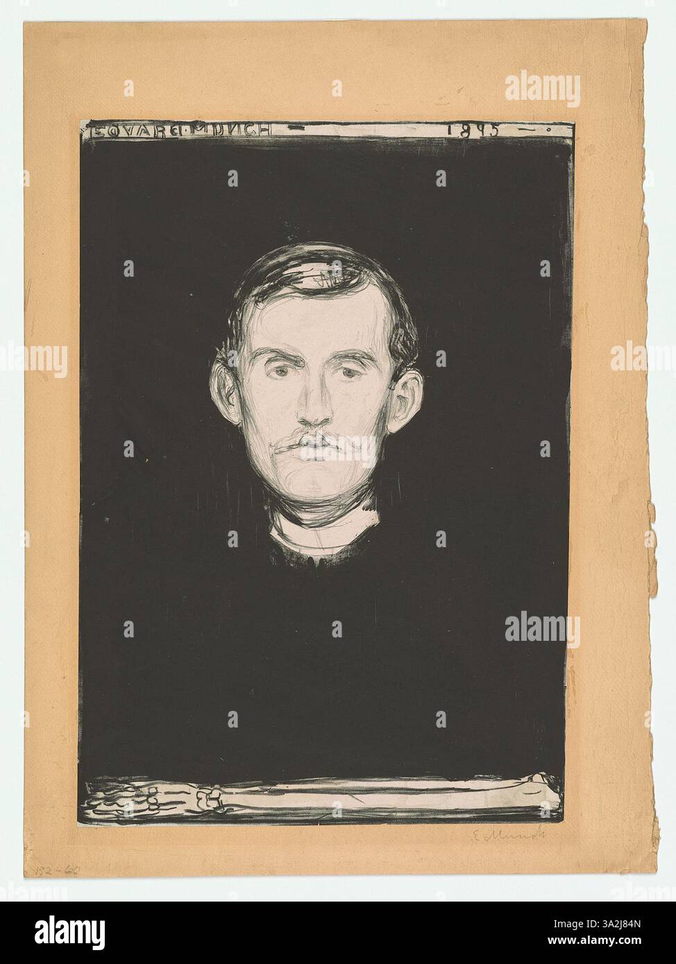 Edvard Munch’s 'Self-Portrait' displays a somber and contemplative ...