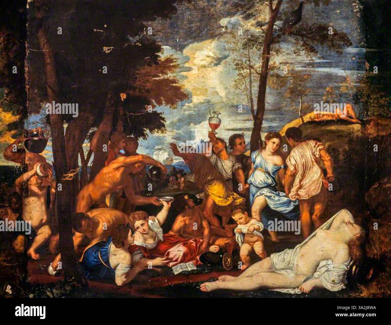 This 18th-century reproduction of Titian’s 'A Bacchanal: The Andrians ...