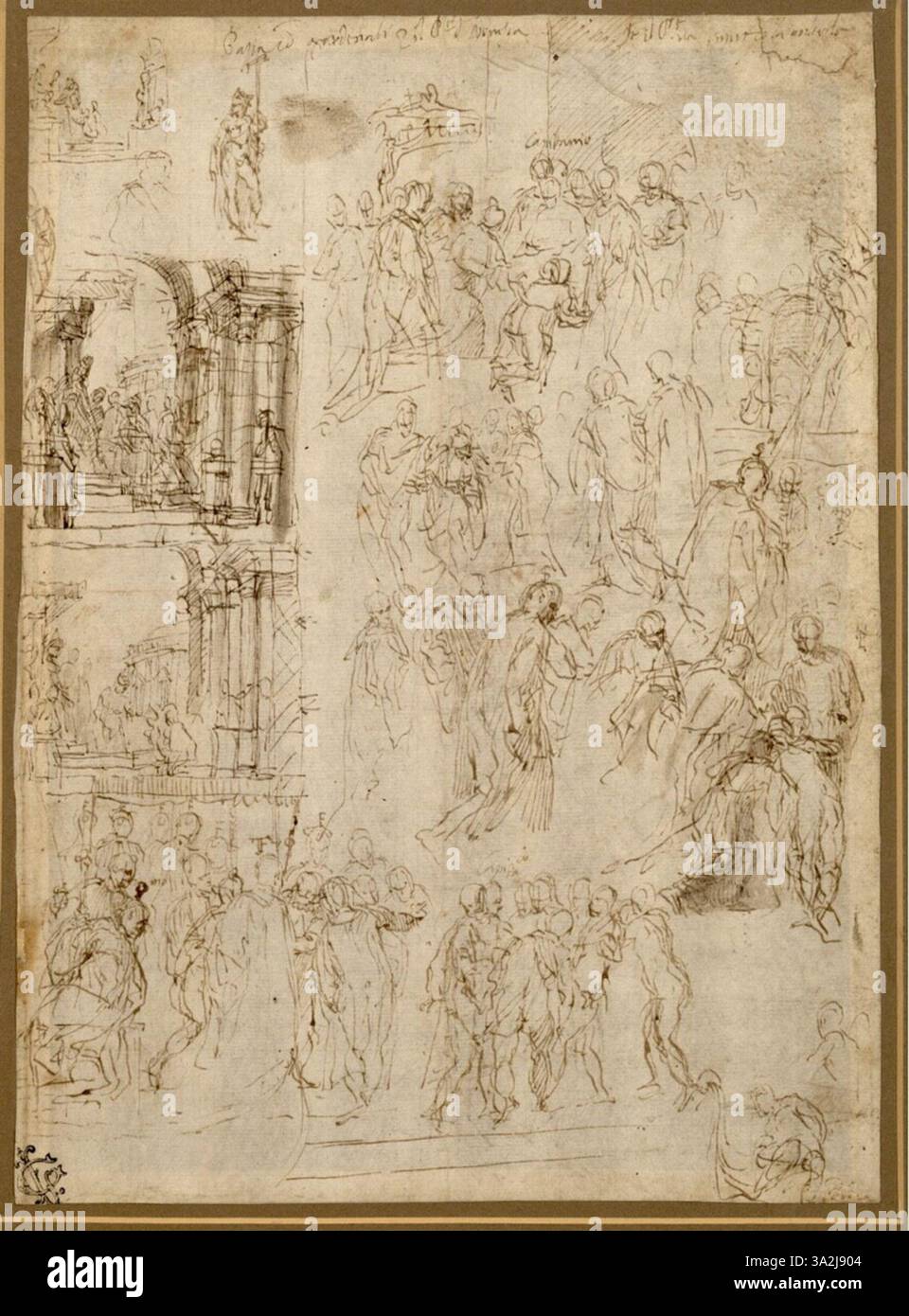This multi-figure sketch by Veronese showcases the artist's detailed ...