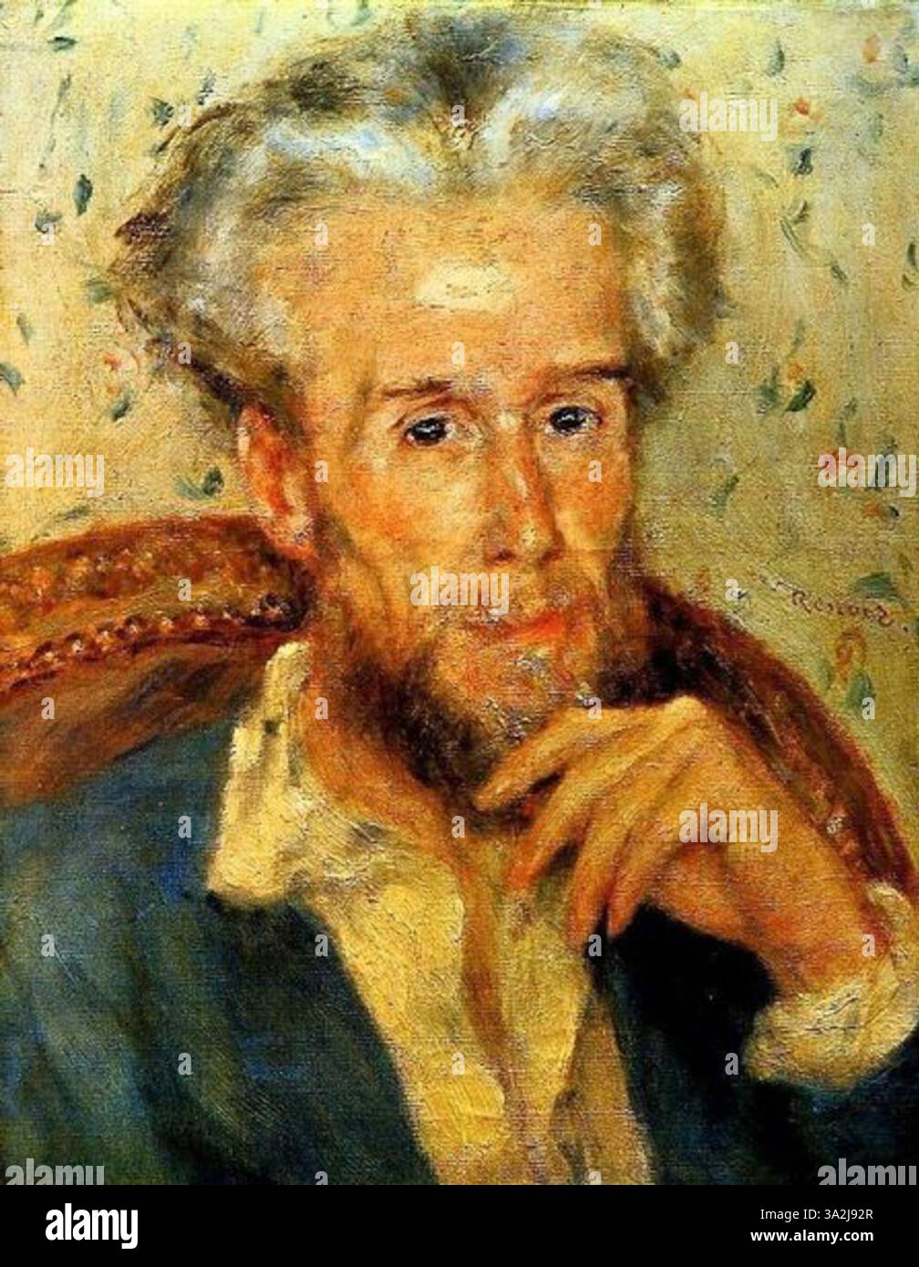 Another portrait of Victor Chocquet, painted by Renoir with a focus on ...