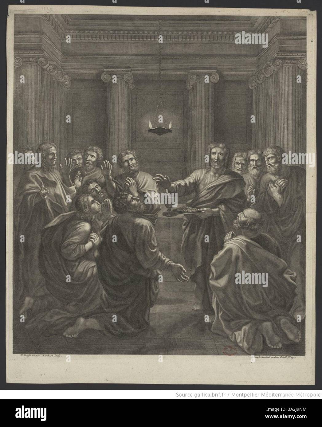 L'Institution de l'Eucharistie by Pierre Lombart portrays the biblical ...