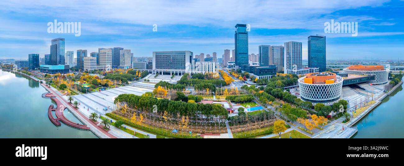 Cityscape of Zhenhai District, Ningbo City, Zhejiang Province, China ...