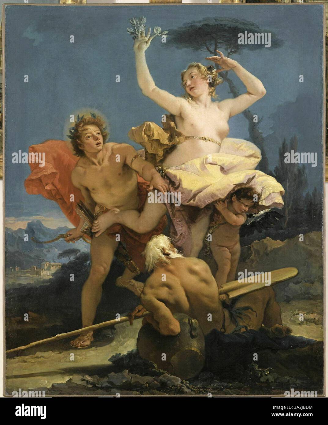 Giovanni Battista Tiepolo's 'Apollo and Daphne' from 1741 depicts the mythological story of ...