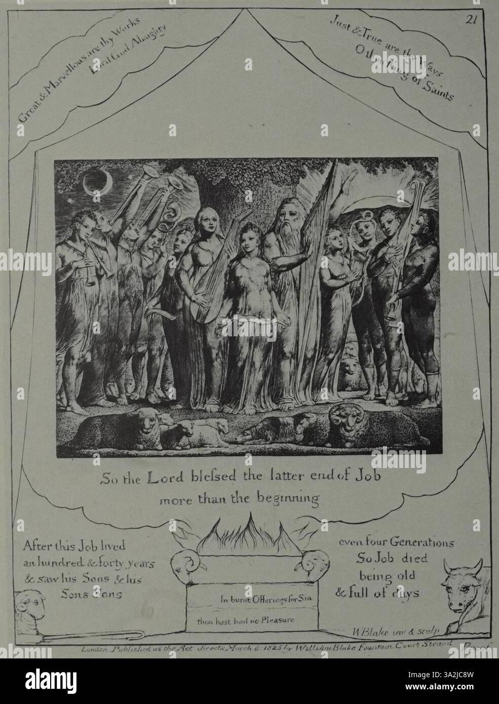 A fine example of William Blake's work that combines intricate designs ...