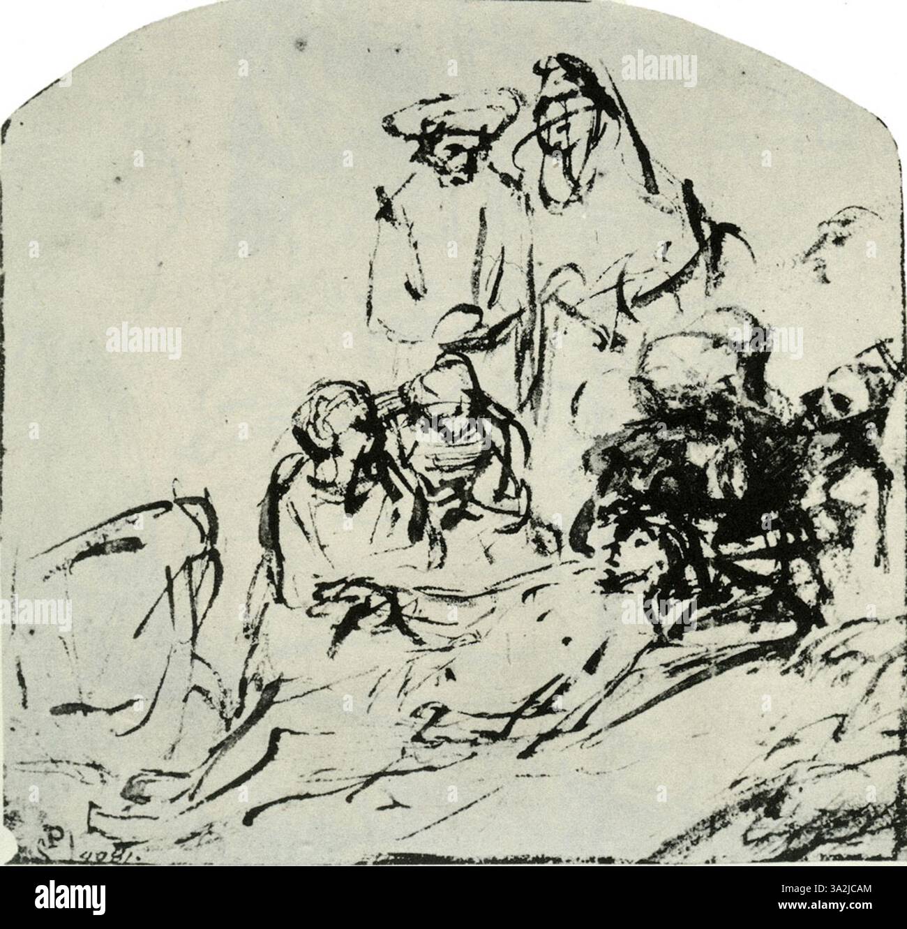In this painting, Rembrandt uses light to accentuate the face of the ...