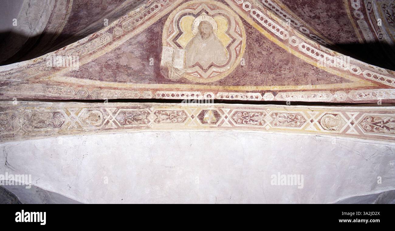 This image by Taddeo Gaddi presents monk saints with a mitre supported ...