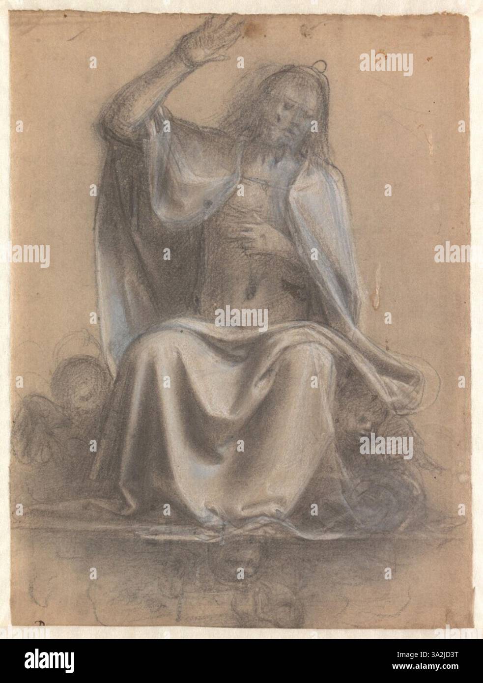 This study by Fra Bartolommeo depicts the seated Christ in the upper ...