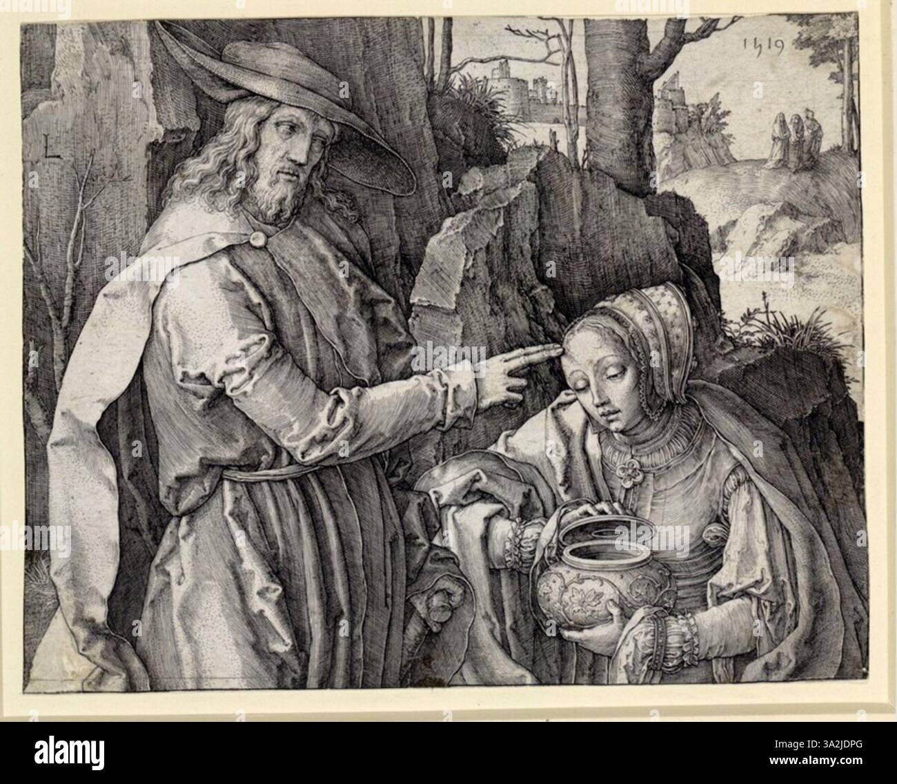 This engraving by Lucas van Leyden captures a religious subject with ...