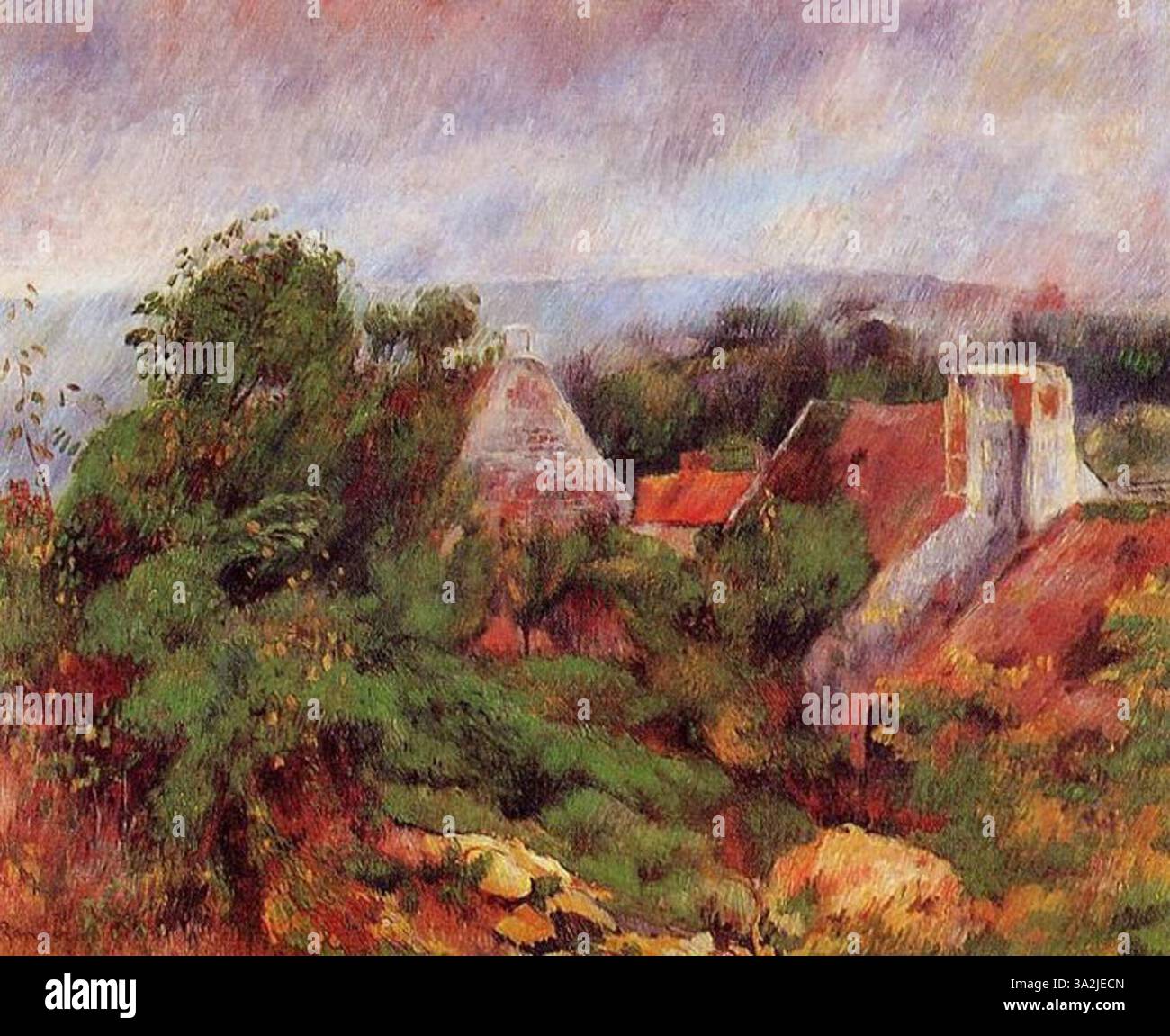This painting by Pierre-Auguste Renoir depicts the landscape of La ...