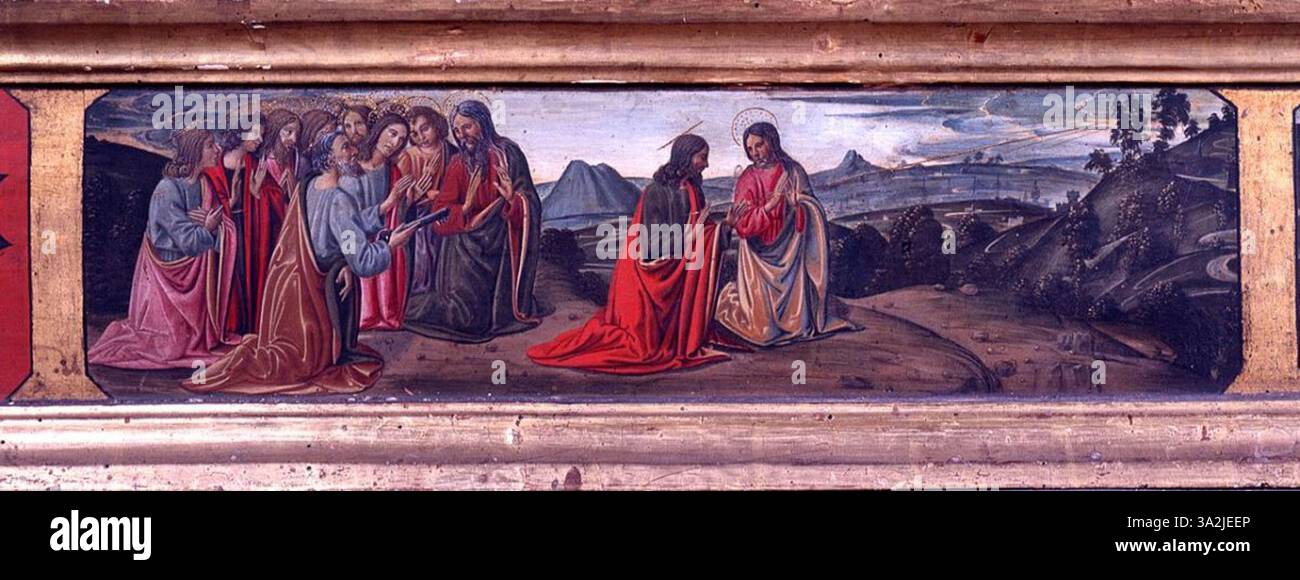 This artwork by Cosimo Rosselli depicts the biblical story of the ...