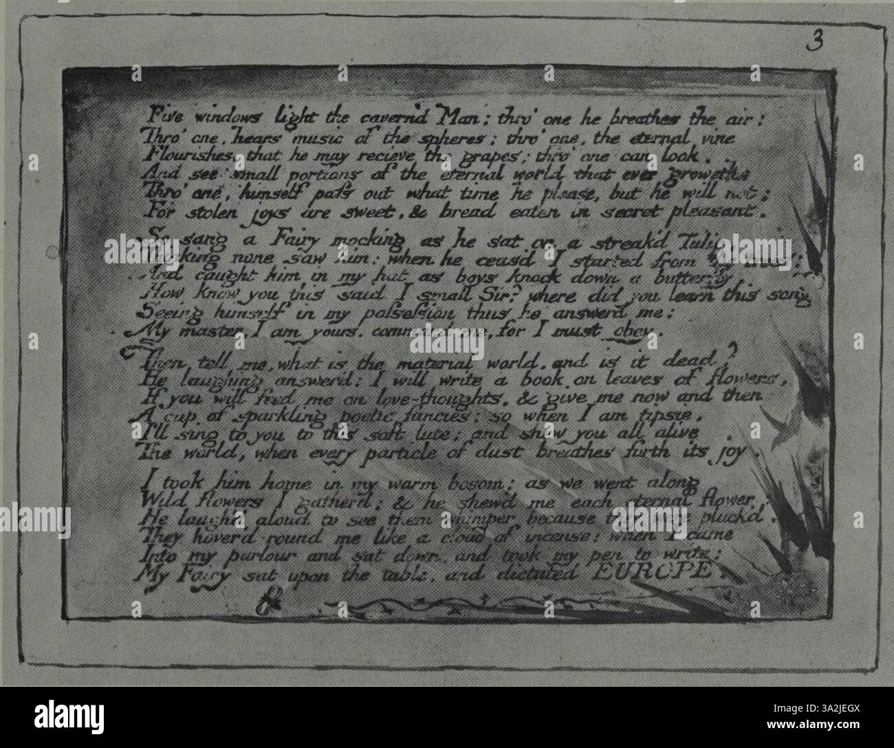 This artwork by William Blake combines expressive line work with ...