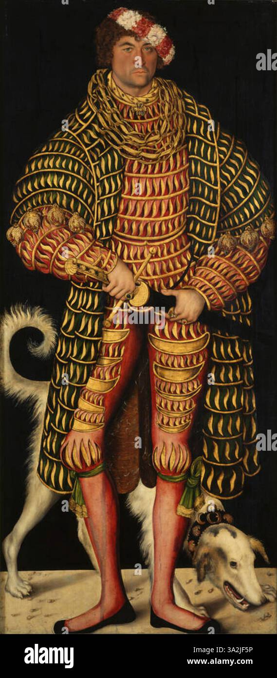 This portrait by Lucas Cranach the Elder depicts Herzog Heinrich der ...