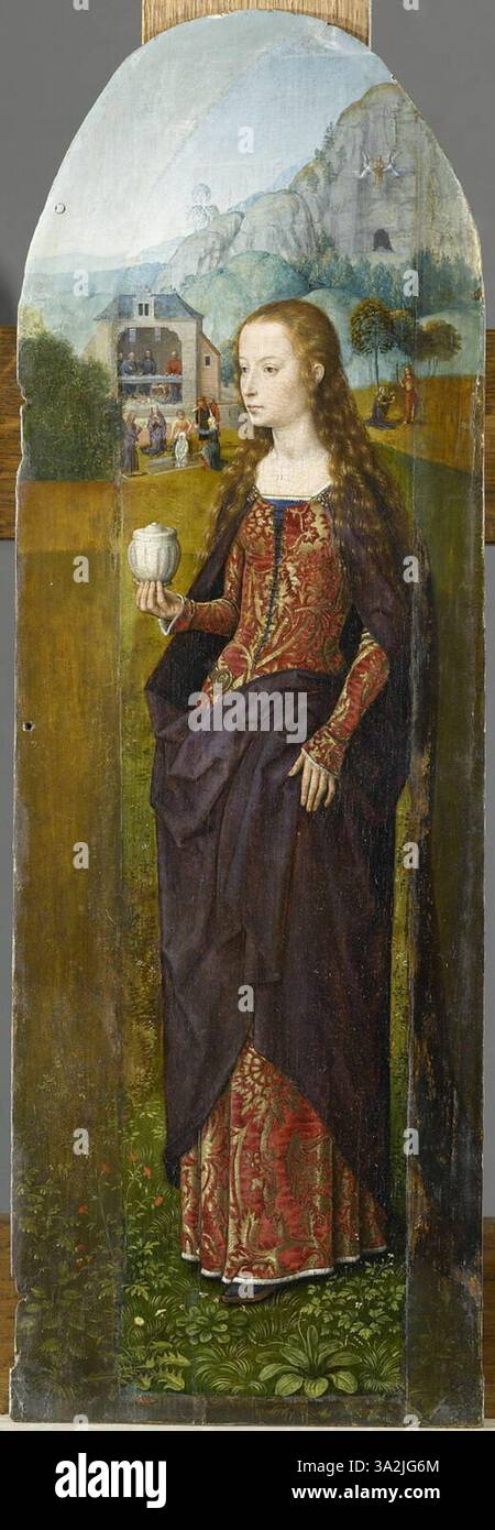 This painting by Hans Memling features Saint Mary Magdalene, rendered ...