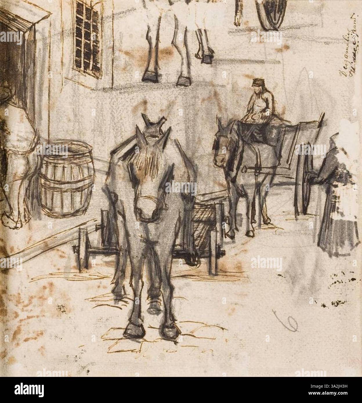 This collection of street scene sketches by Vincent van Gogh showcases ...