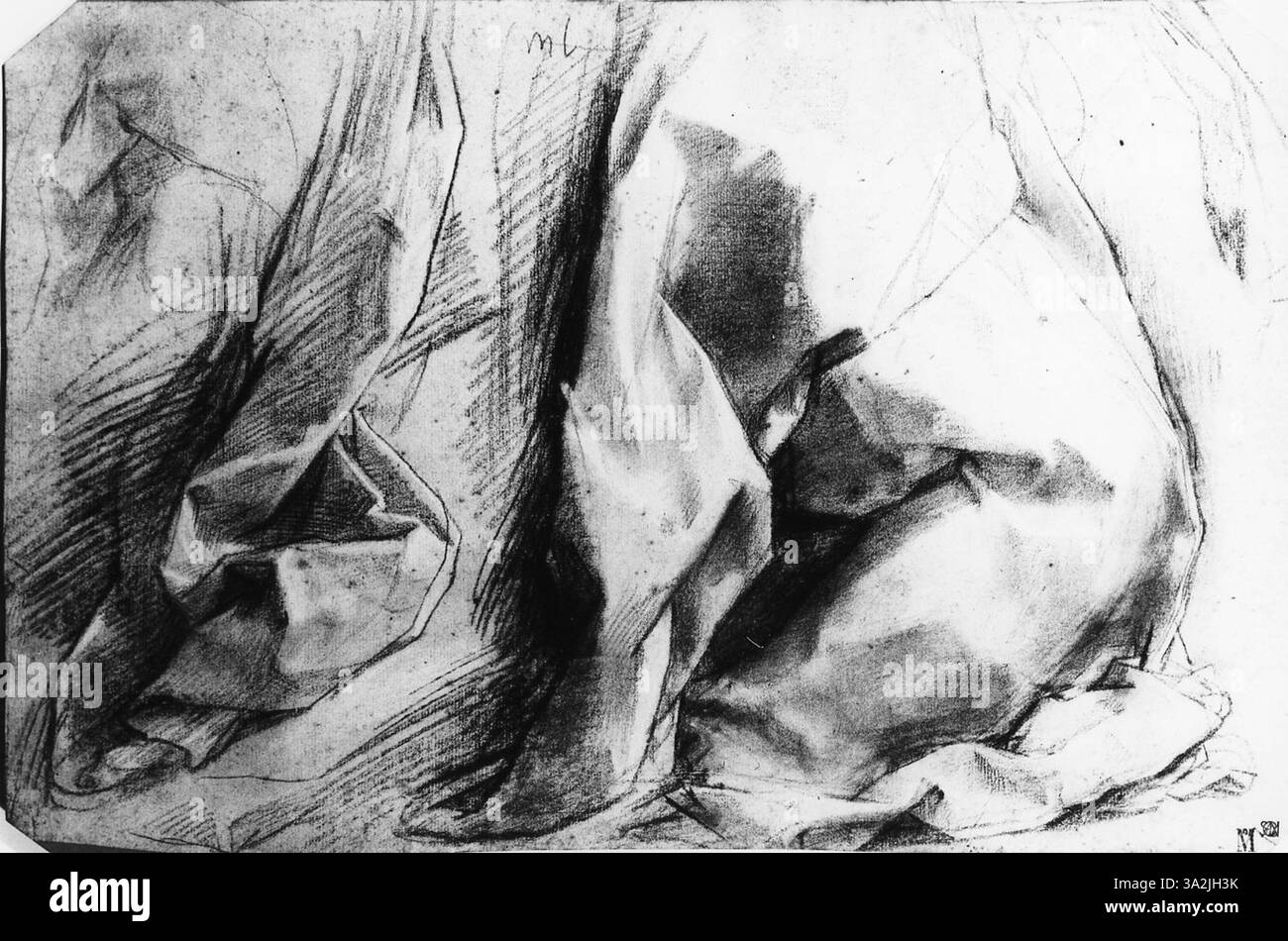 This study by Barocci focuses on the intricate folds of drapery ...