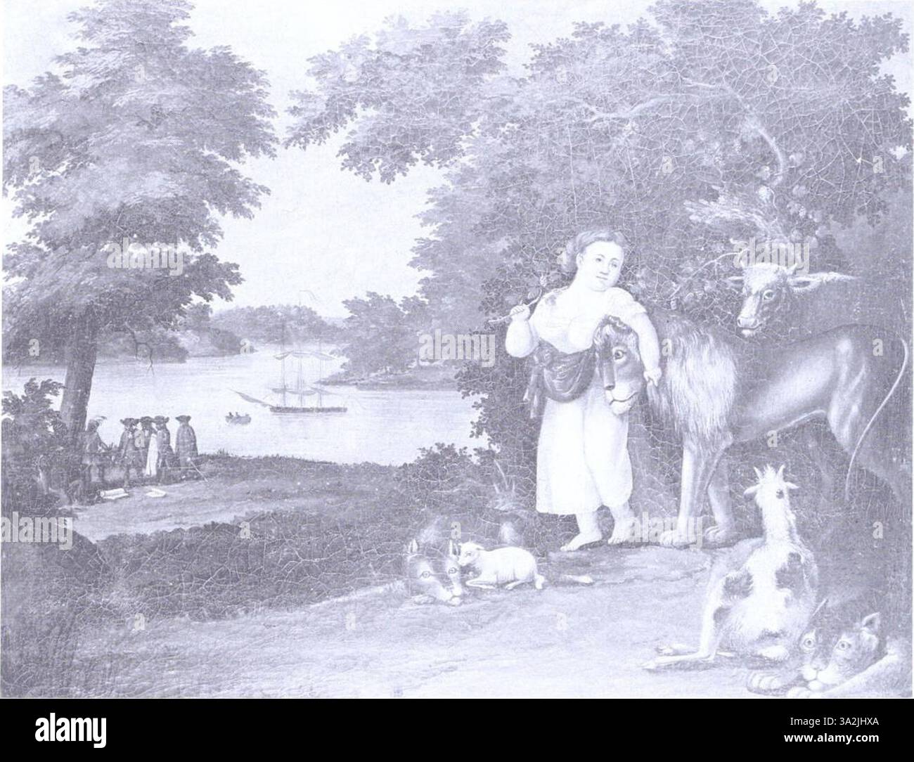 Edward Hicks’ 023 painting from the Miller and Mather series shows a ...