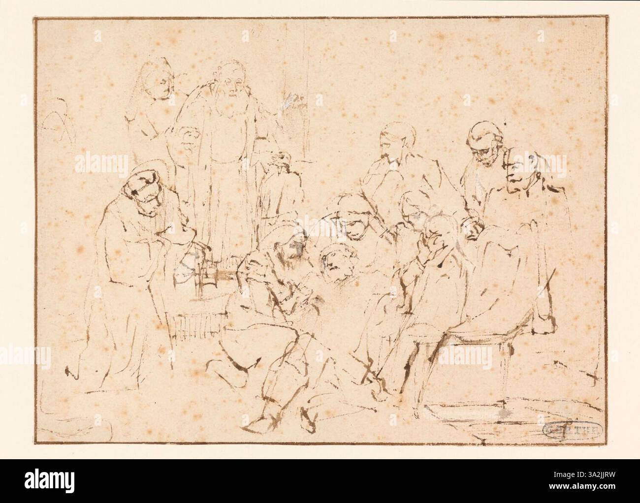 This artwork by Rembrandt depicts the moment in the Bible when Jacob is ...