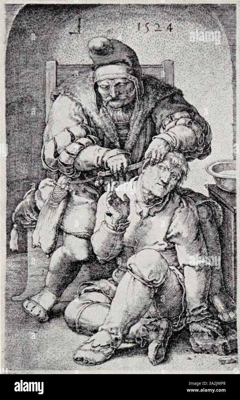 The engraving 'Hollstein B156' by Lucas van Leyden features intricate ...