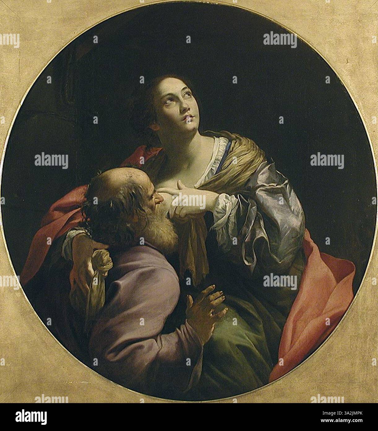 This painting, 'Roman Charity,' created by Simon Vouet around 1626 ...