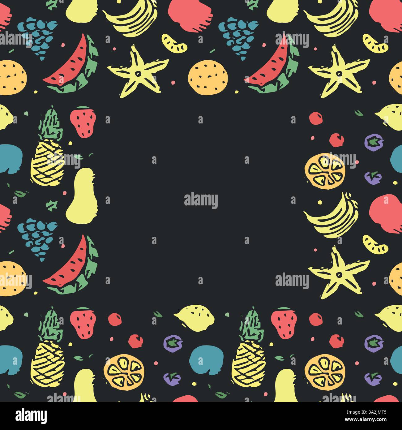 Modern fruit illustration Stock Vector Images - Alamy