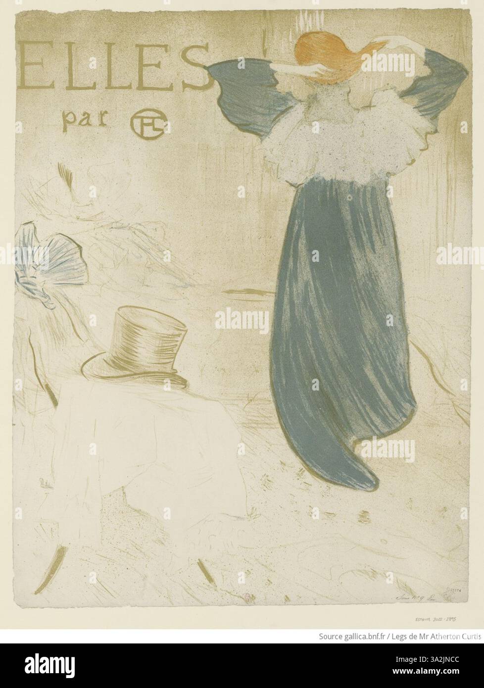 In this lithograph from 'Elles,' Toulouse-Lautrec depicts a woman ...
