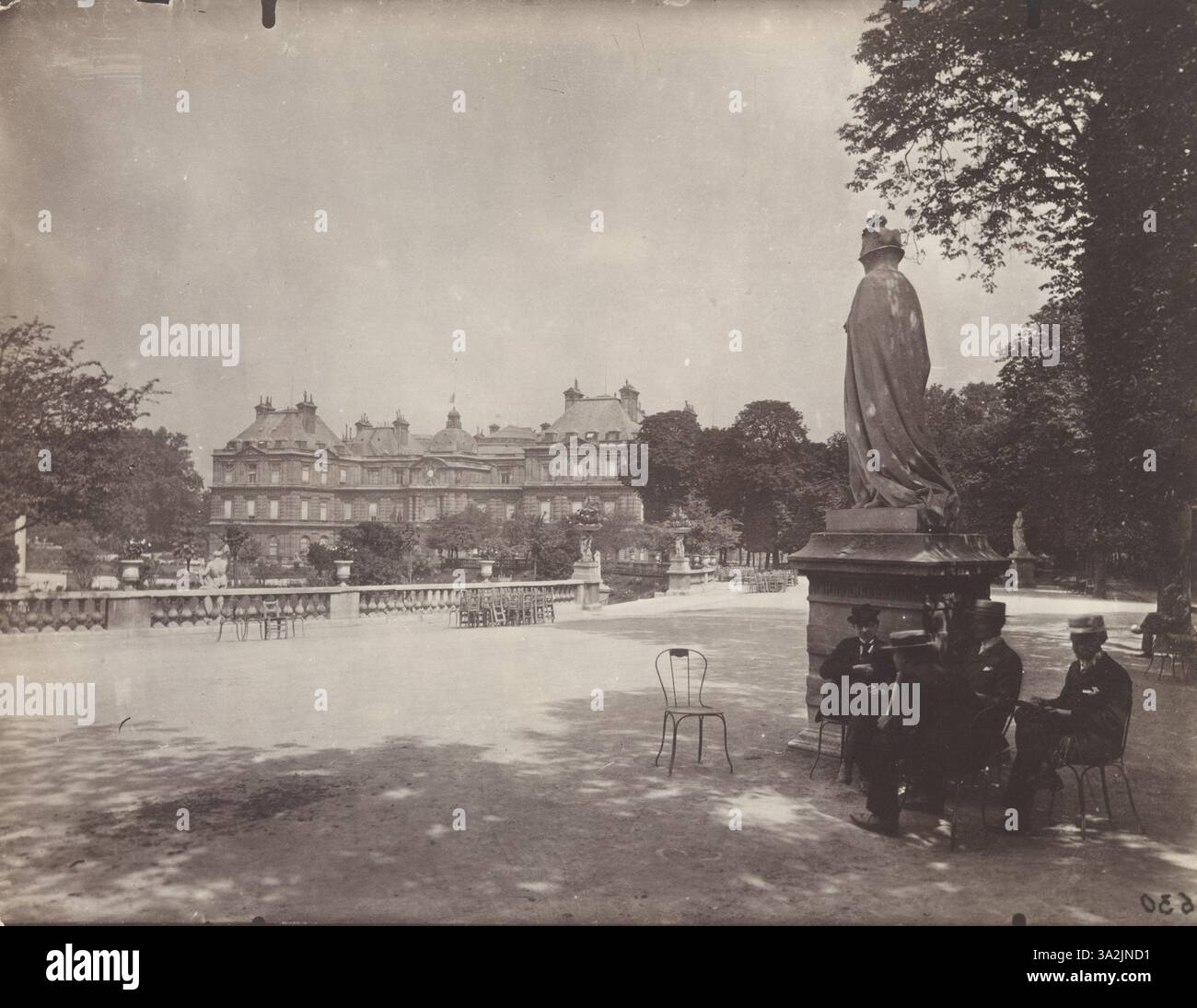 This 1899 photograph by Eugène Atget shows the Luxembourg Gardens in ...