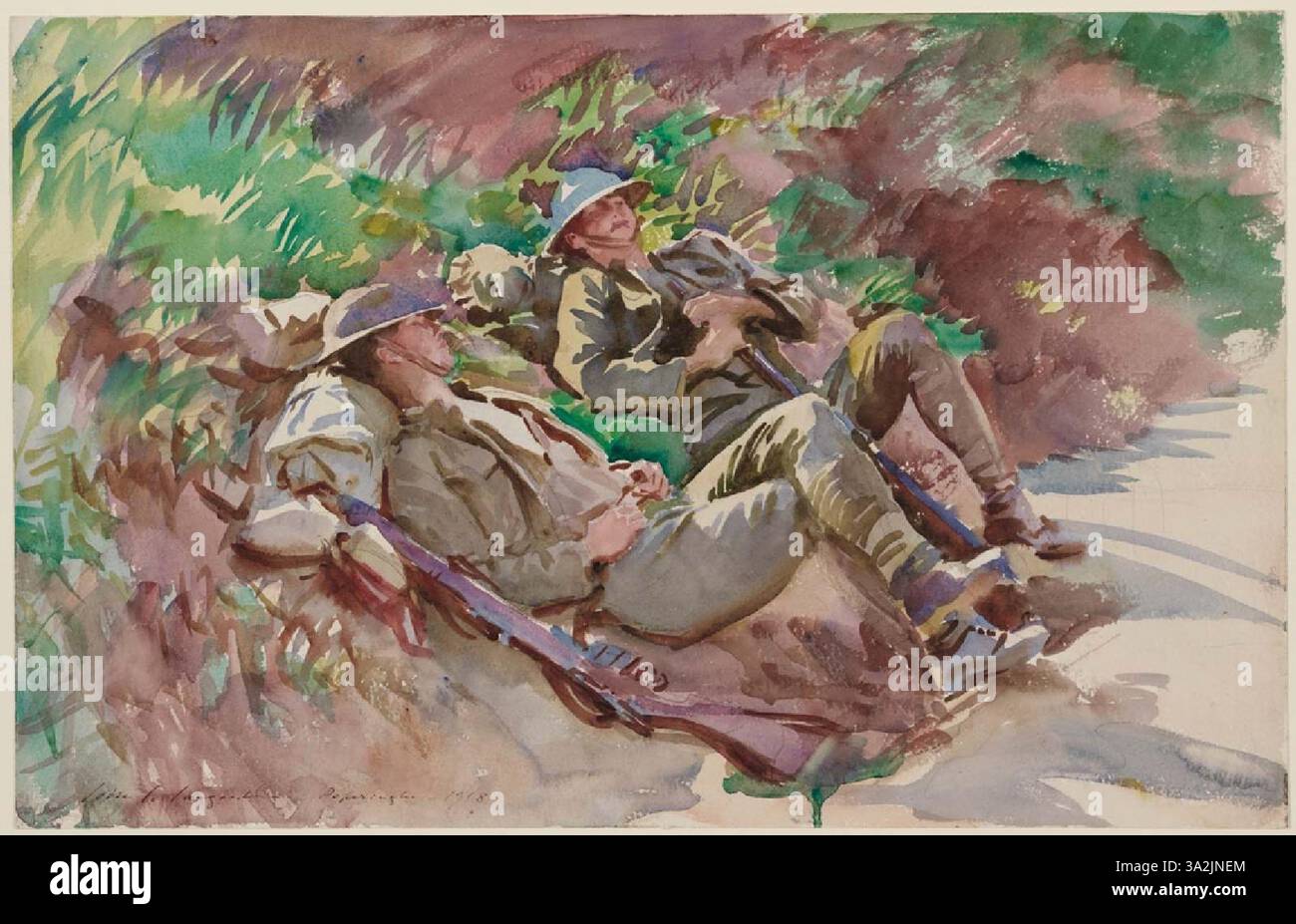 In *Two Soldiers*, John Singer Sargent portrays two soldiers from World ...