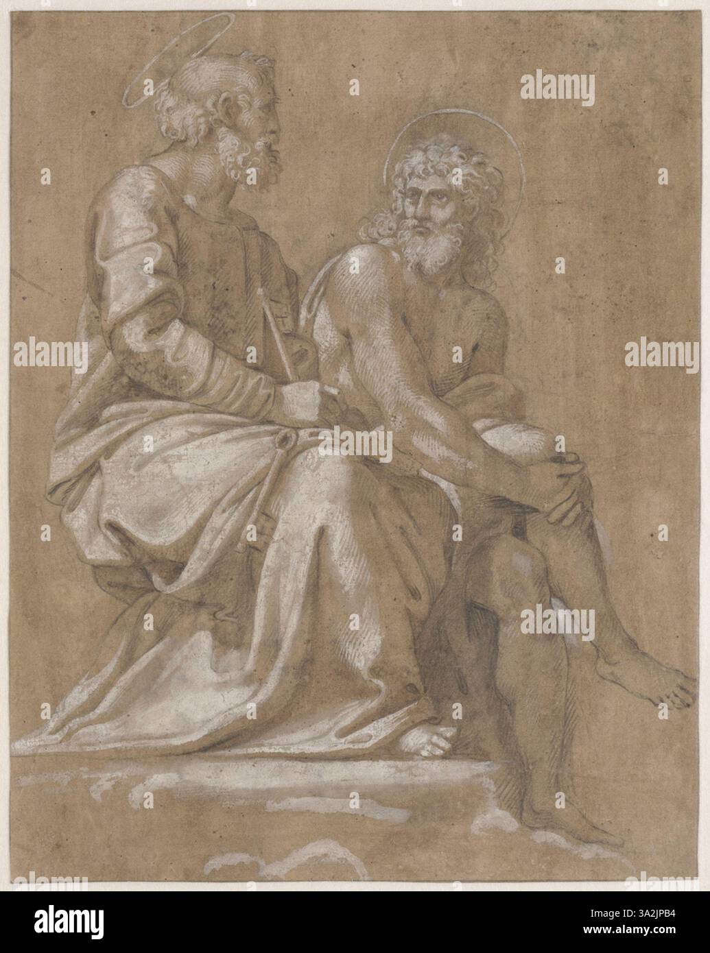This work by Raphael features the figures of Saint Peter and Saint John ...