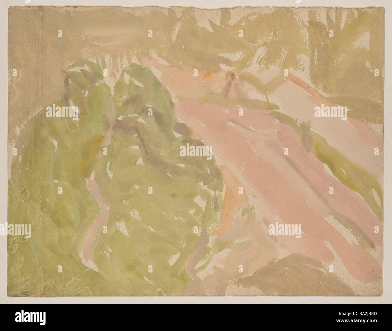 This landscape by Gwen John depicts Rue Terre Neuve in Meudon. The work ...