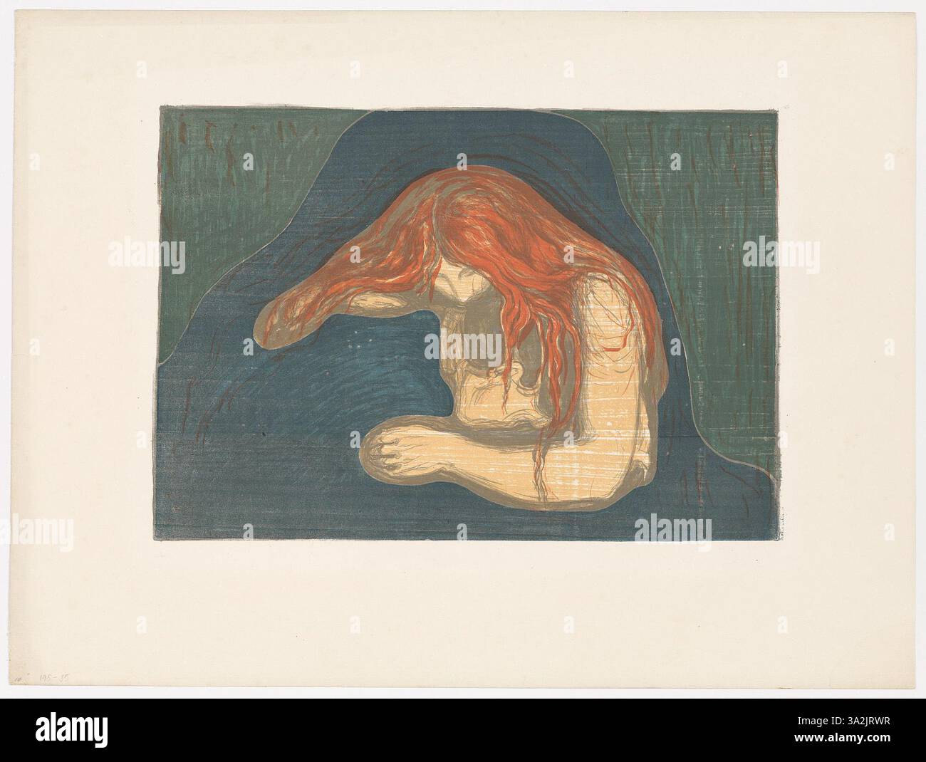 'Vampire II' by Edvard Munch depicts a figure in an intimate embrace ...