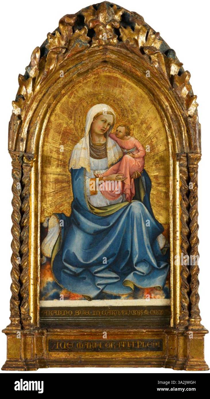 'Maria mit Kind' (1407) by Lorenzo Monaco depicts the Virgin Mary ...