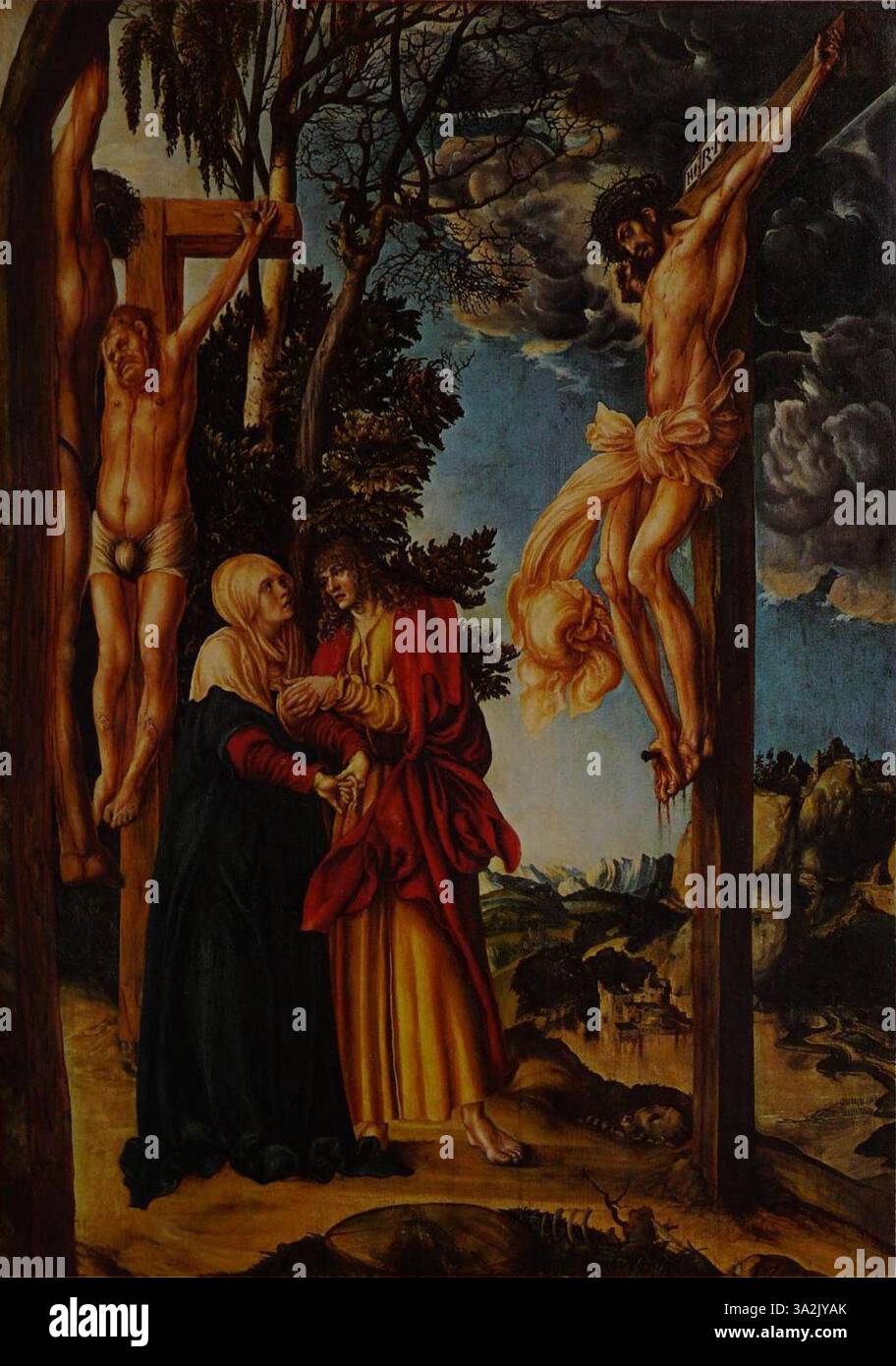 This painting by Lucas Cranach the Elder features a biblical or mythological subject, showcasing ...