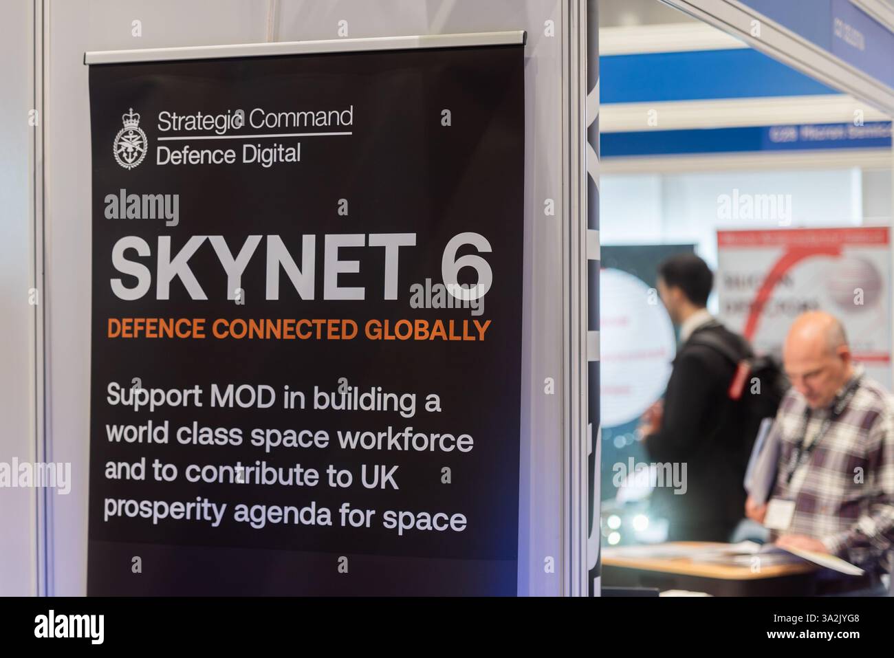 Strategic Command Defence Digital, Skynet 6, stand at Space-Comm Expo ...