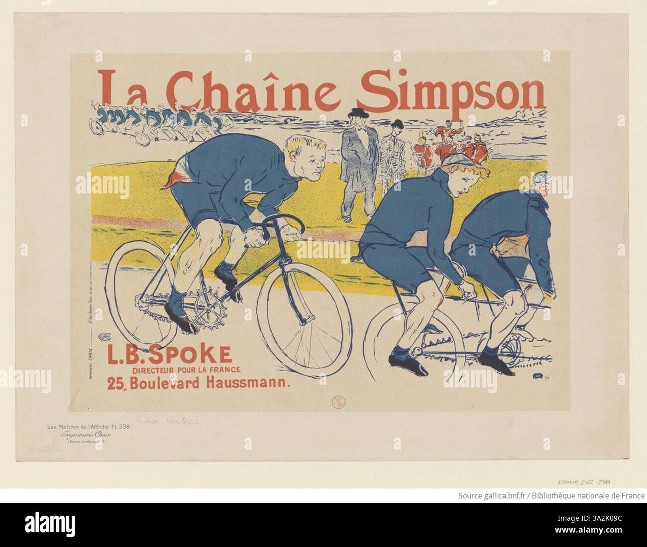 'La Chaîne Simpson' is a piece by Toulouse-Lautrec featuring a dynamic ...