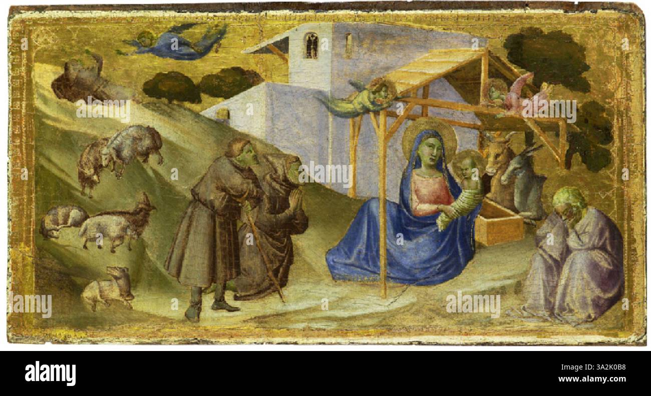 Taddeo Gaddi’s 'Adoration of the Shepherds' depicts the nativity scene ...