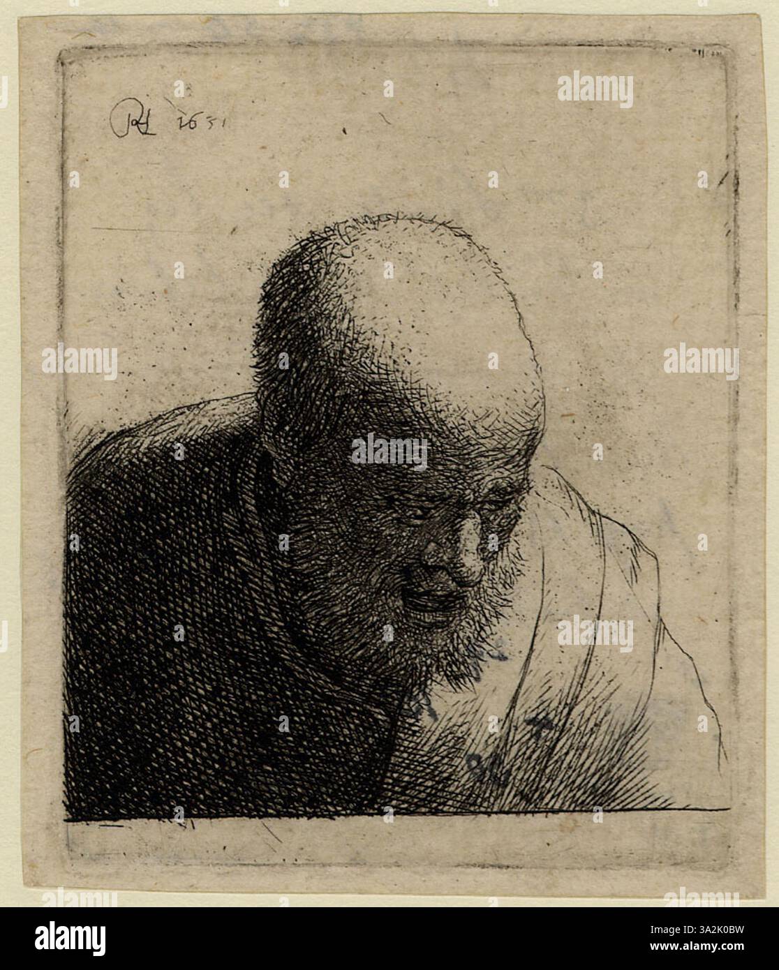 Featured in the White & Boon 1969 catalog, this etching by Rembrandt ...
