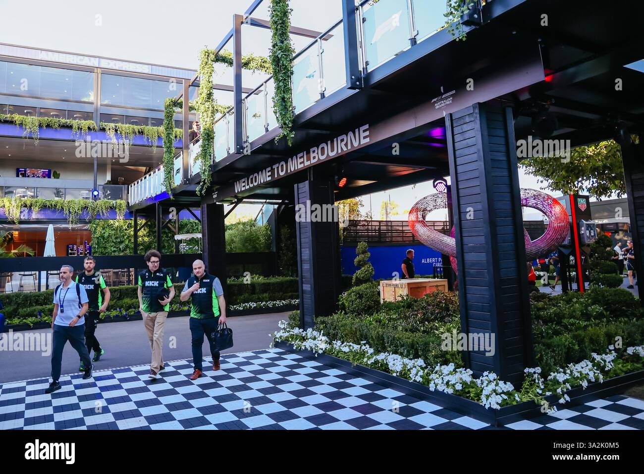 March 13, 2025: MELBOURNE, AUSTRALIA - MARCH 13: Paddock atmosphere ...