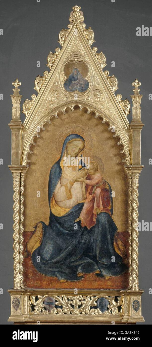 This painting, 'La Vierge d'Humilité allaitant l'Enfant,' shows the ...