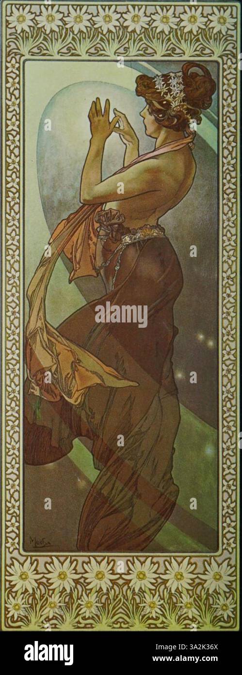 'Bridges, P47' by Alphonse Mucha showcases human figures intertwined ...