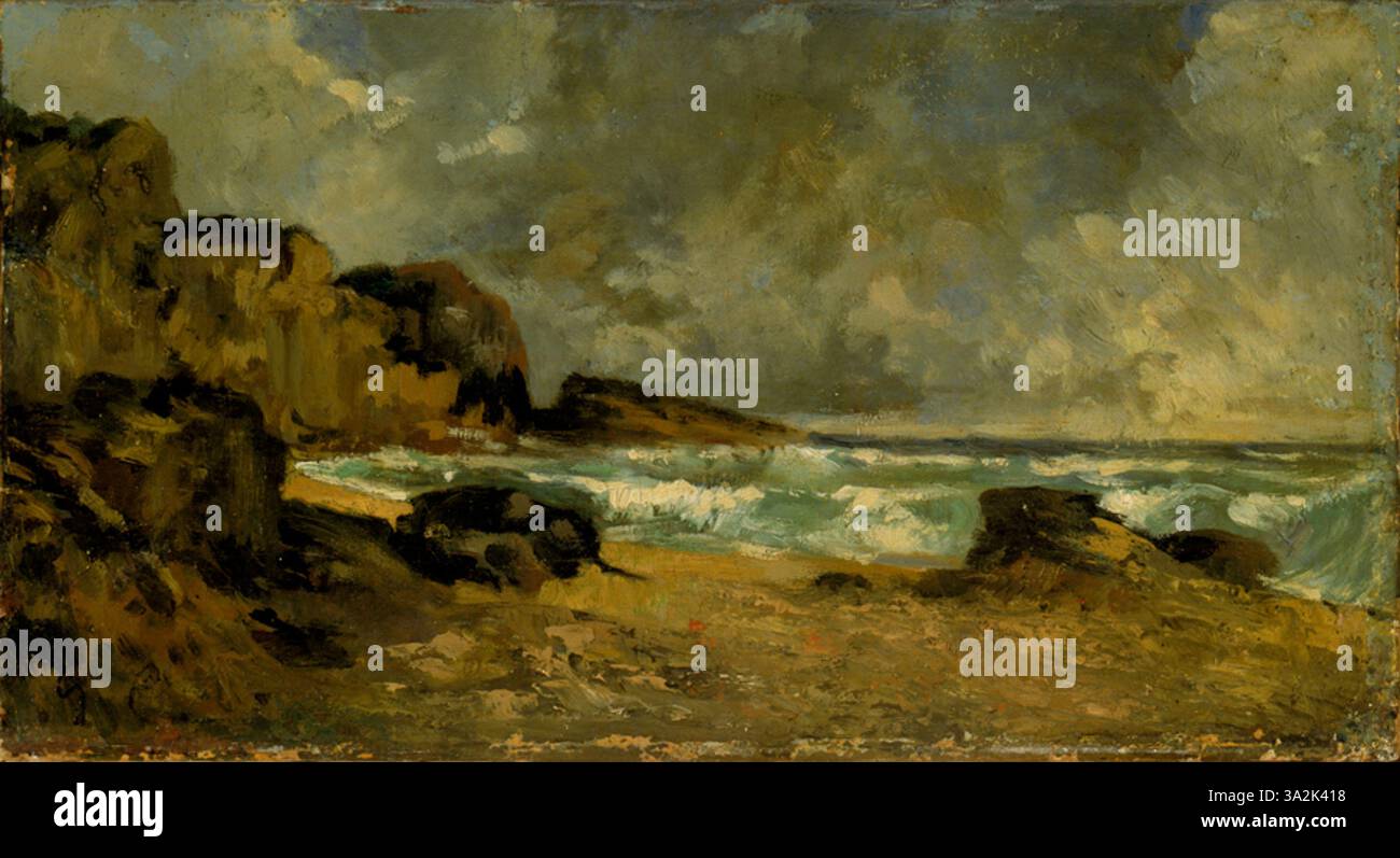'Coast Scene' by Gustave Courbet, created between 1865 and 1870 ...