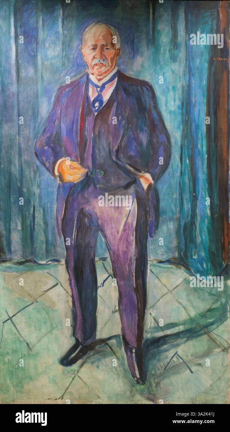 'Otto Blehr' by Edvard Munch, created between 1927 and 1930, depicts a ...
