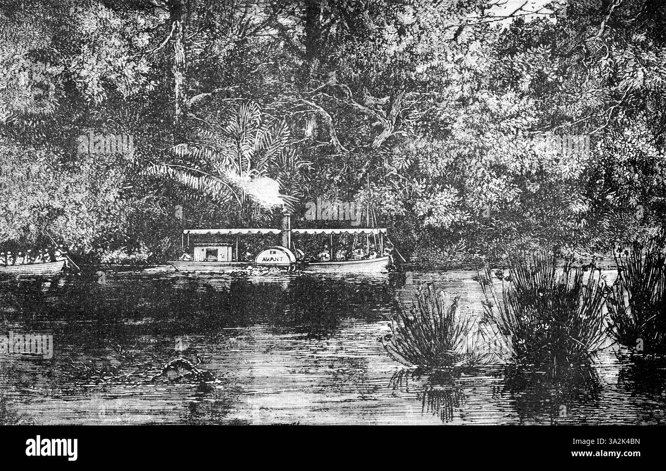 River journey on the Congo through the hot and humid inner tropics ...