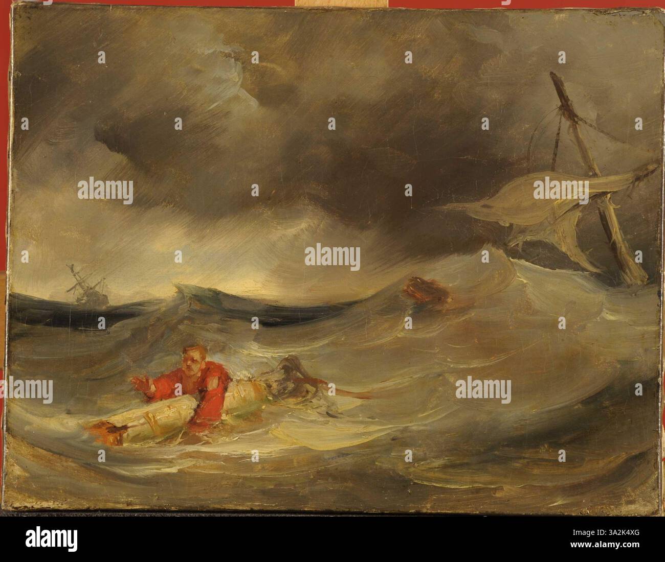 ‘Naufrage’ depicts the aftermath of a shipwreck. The dramatic portrayal ...