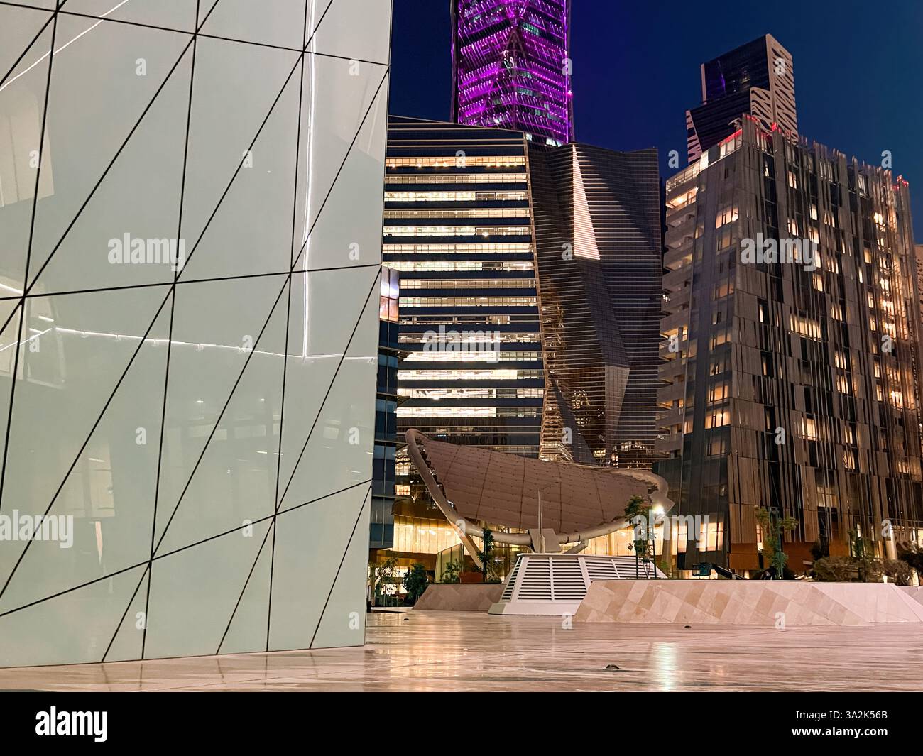 Modern Architectural Brilliance at KAFD. Night Stock Photo - Alamy