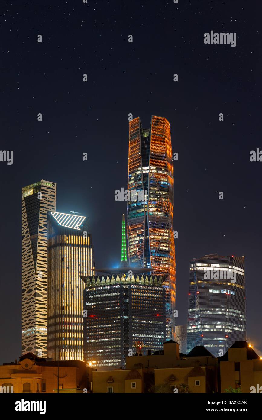 Riyadh Cityscape at Night A Stunning - Aerial View of Saudi Arabias ...